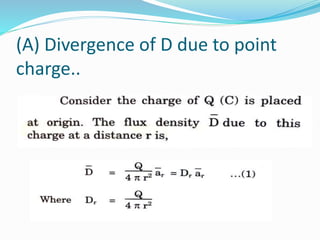 Divergence Theorem & Maxwell’s First Equation | PPTX