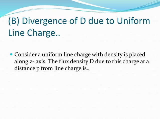 Divergence Theorem & Maxwell’s First Equation | PPTX