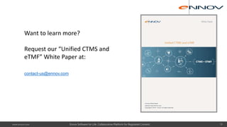 Unified Clinical Operations - Ennov Presentation | PPTX