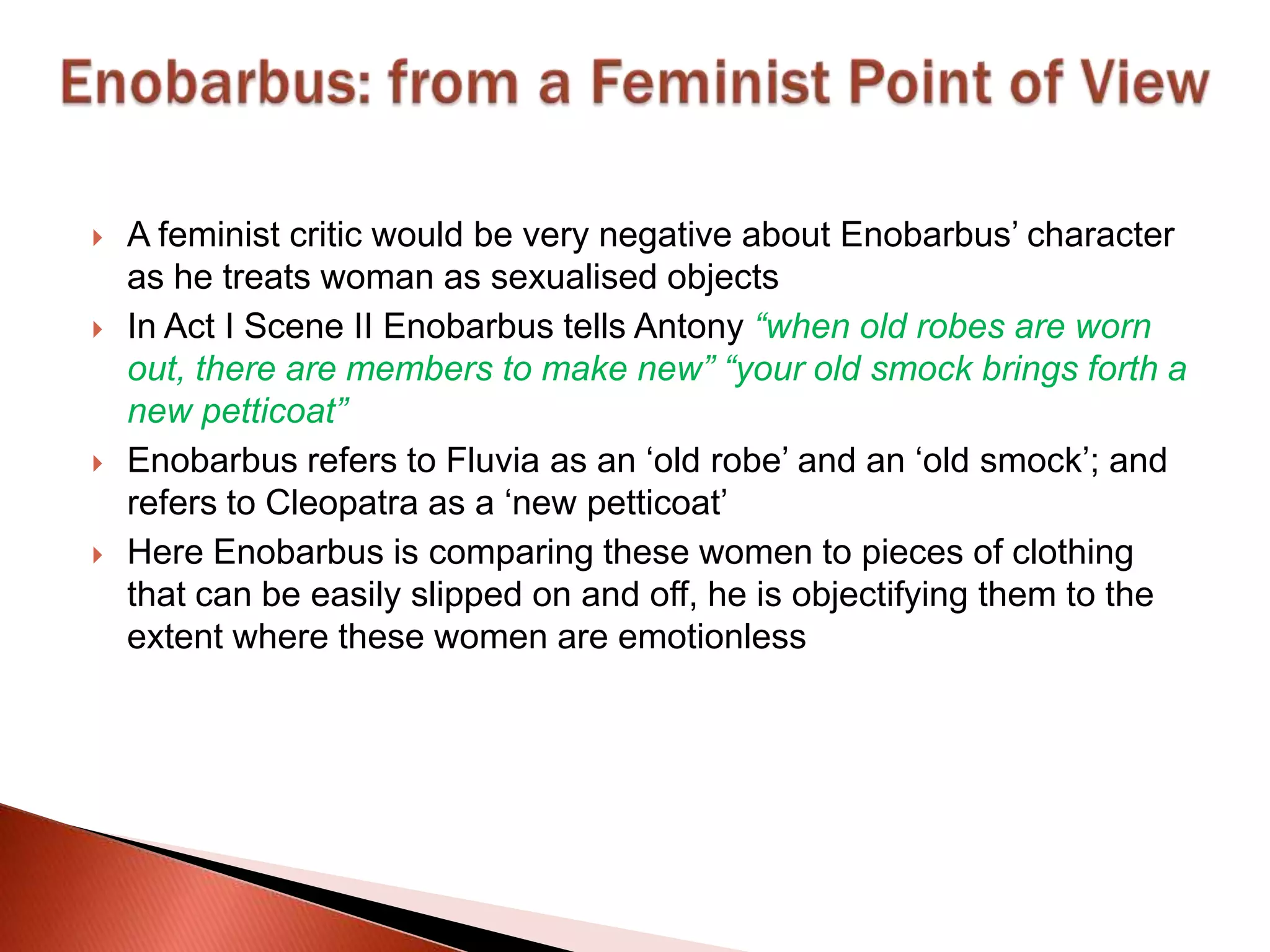 "Antony and Cleopatra" Enobarbus | PPT