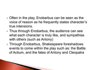 "Antony and Cleopatra" Enobarbus | PPT