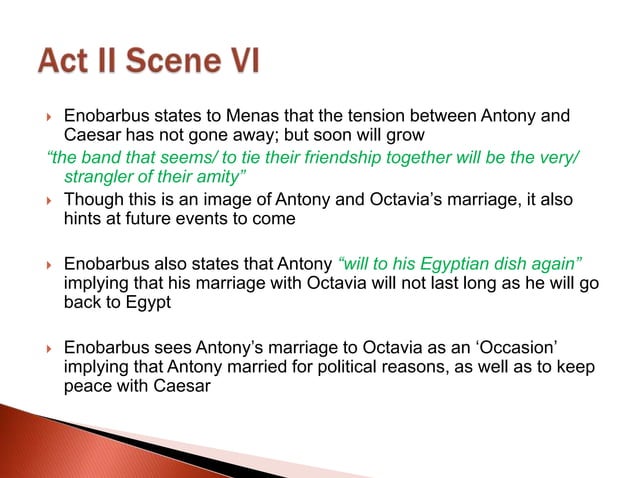 "Antony and Cleopatra" Enobarbus | PPT