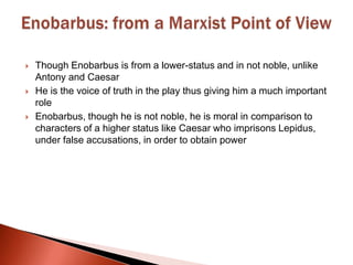 "Antony and Cleopatra" Enobarbus | PPT