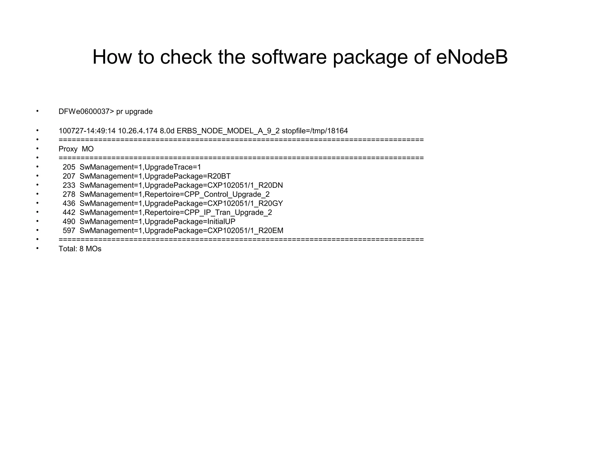 E nodeb useful commands for rf engineer | PPT