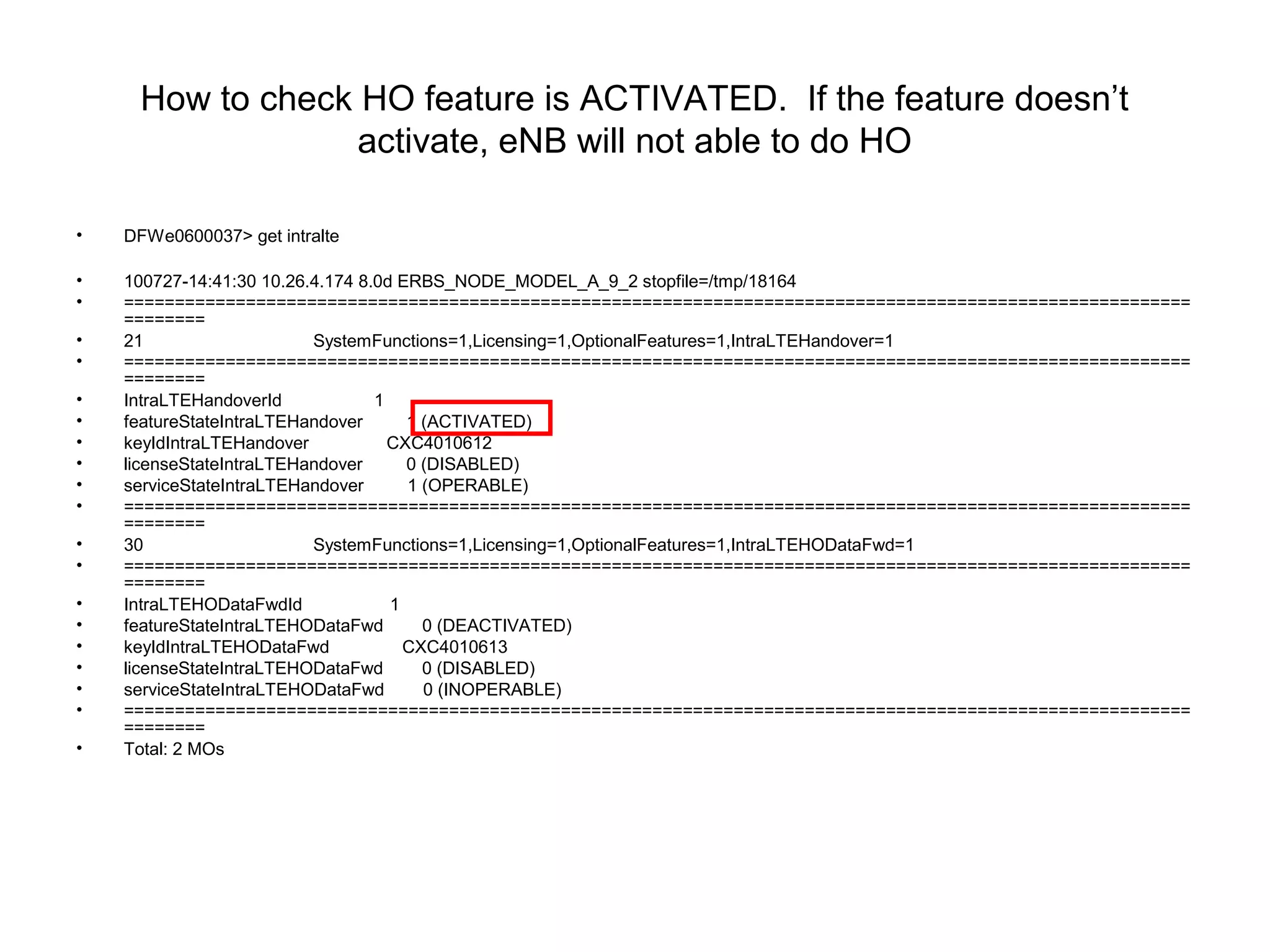E nodeb useful commands for rf engineer | PPT