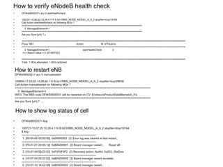 E nodeb useful commands for rf engineer | PPT