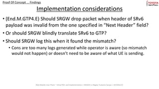 SRv6 Mobile User Plane : Initial POC and Implementation | PPT