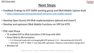 SRv6 Mobile User Plane : Initial POC and Implementation | PPT