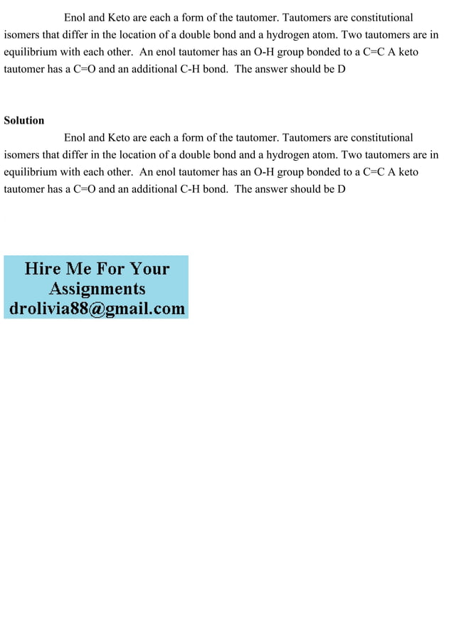 Enol and Keto are each a form of the tautomer. Ta.pdf