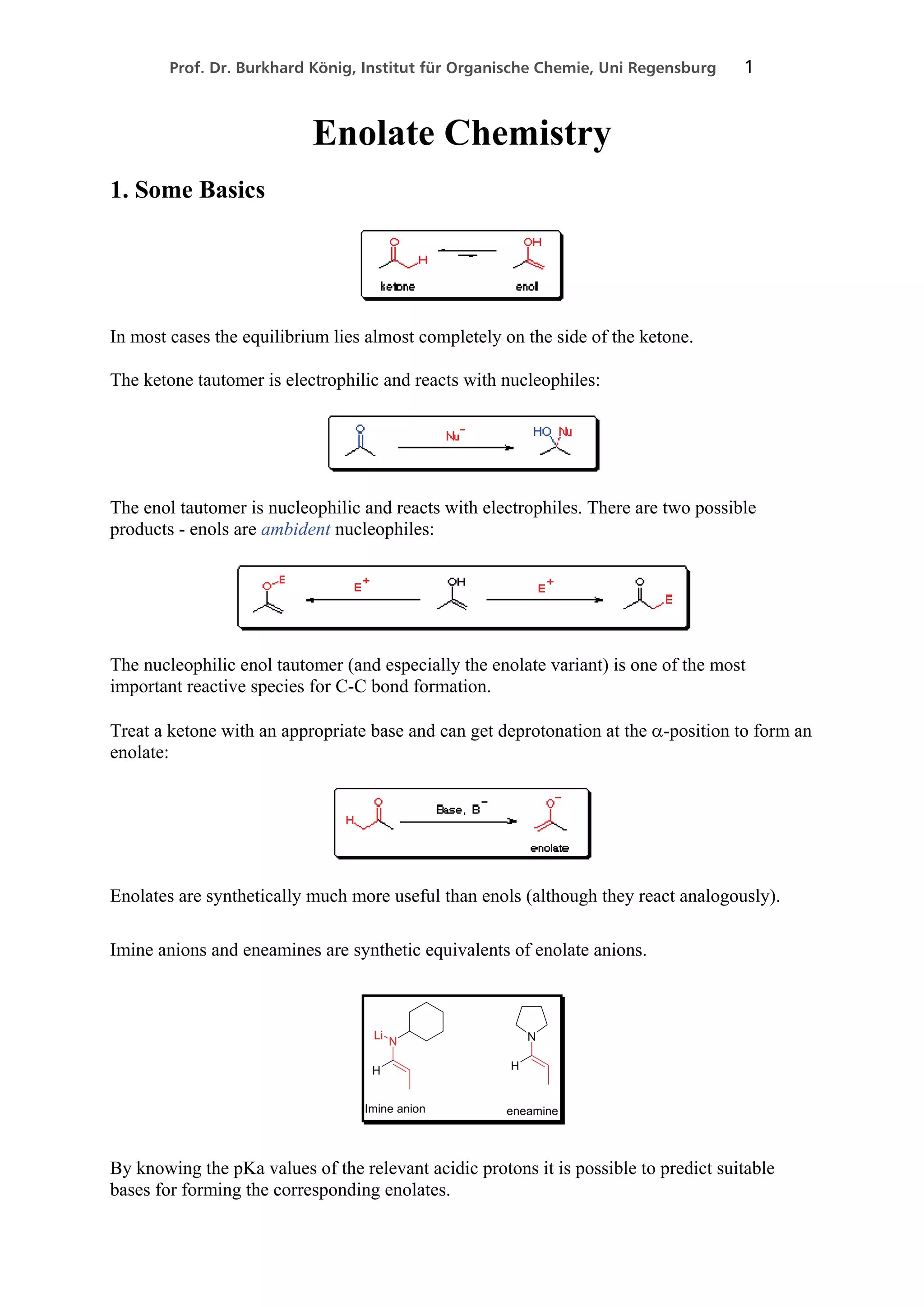 Enolate chemistry | PDF