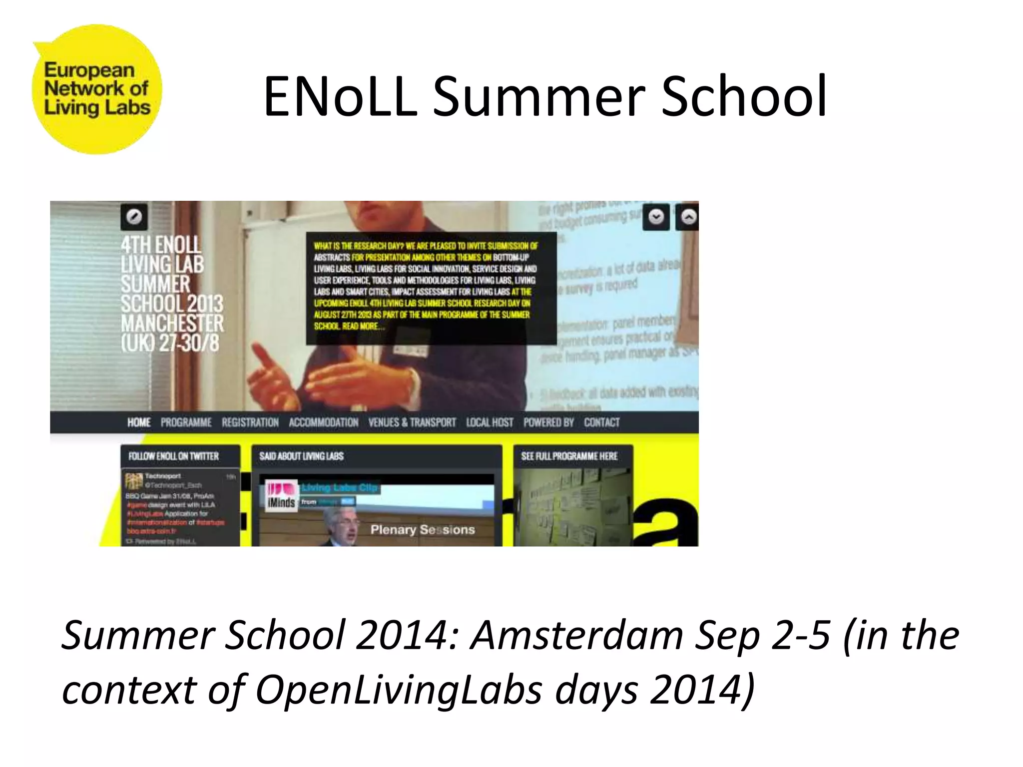 Introducing Living Labs and ENoLL | PPT