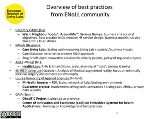 ENoLL at Smarth Health Event - Amsterdam Arena 2014 - byaversano | PPT