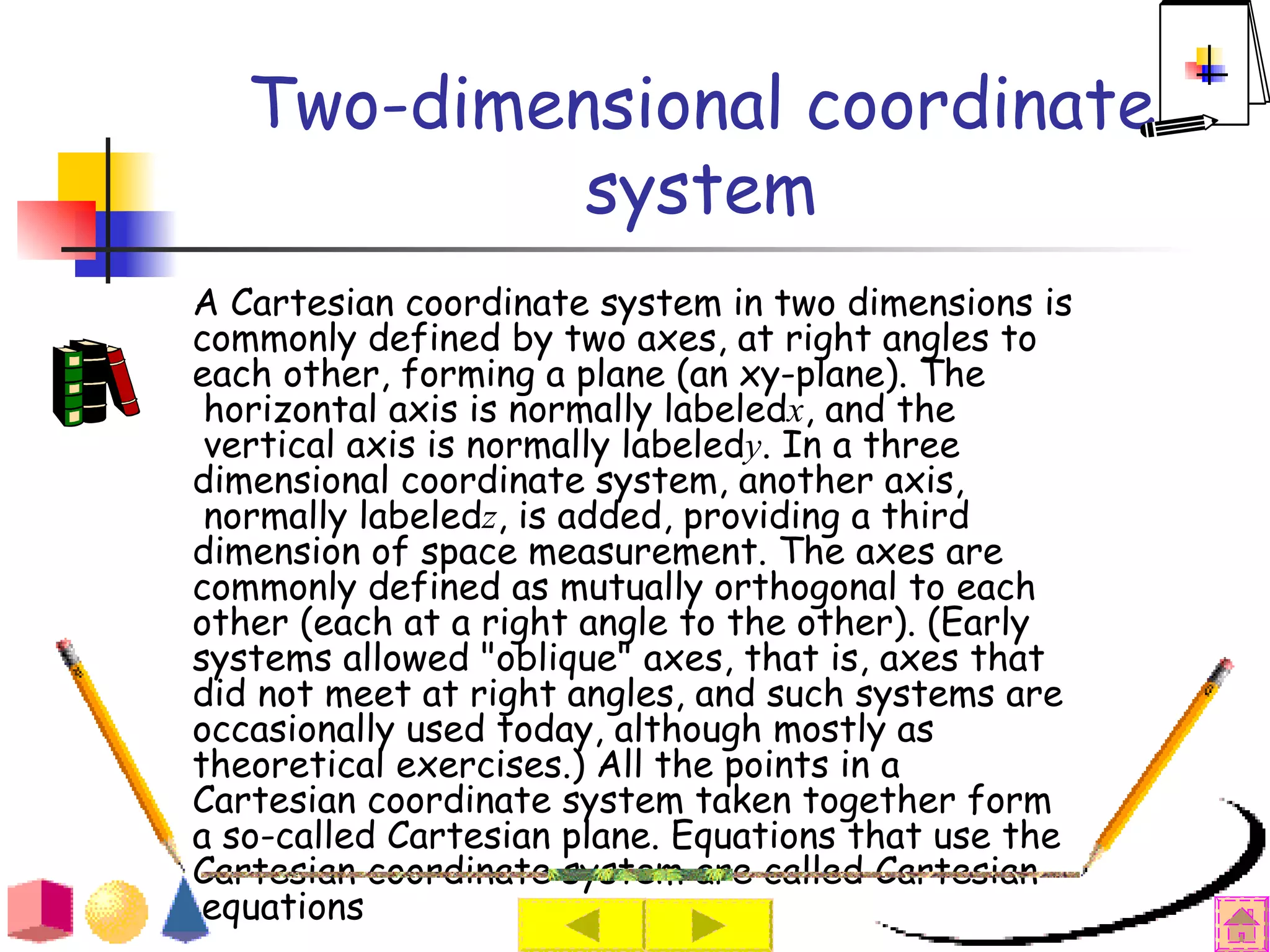 History,applications,algebra and mathematical form of plane in ...