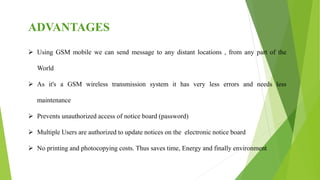 wireless E notice board | PPTX