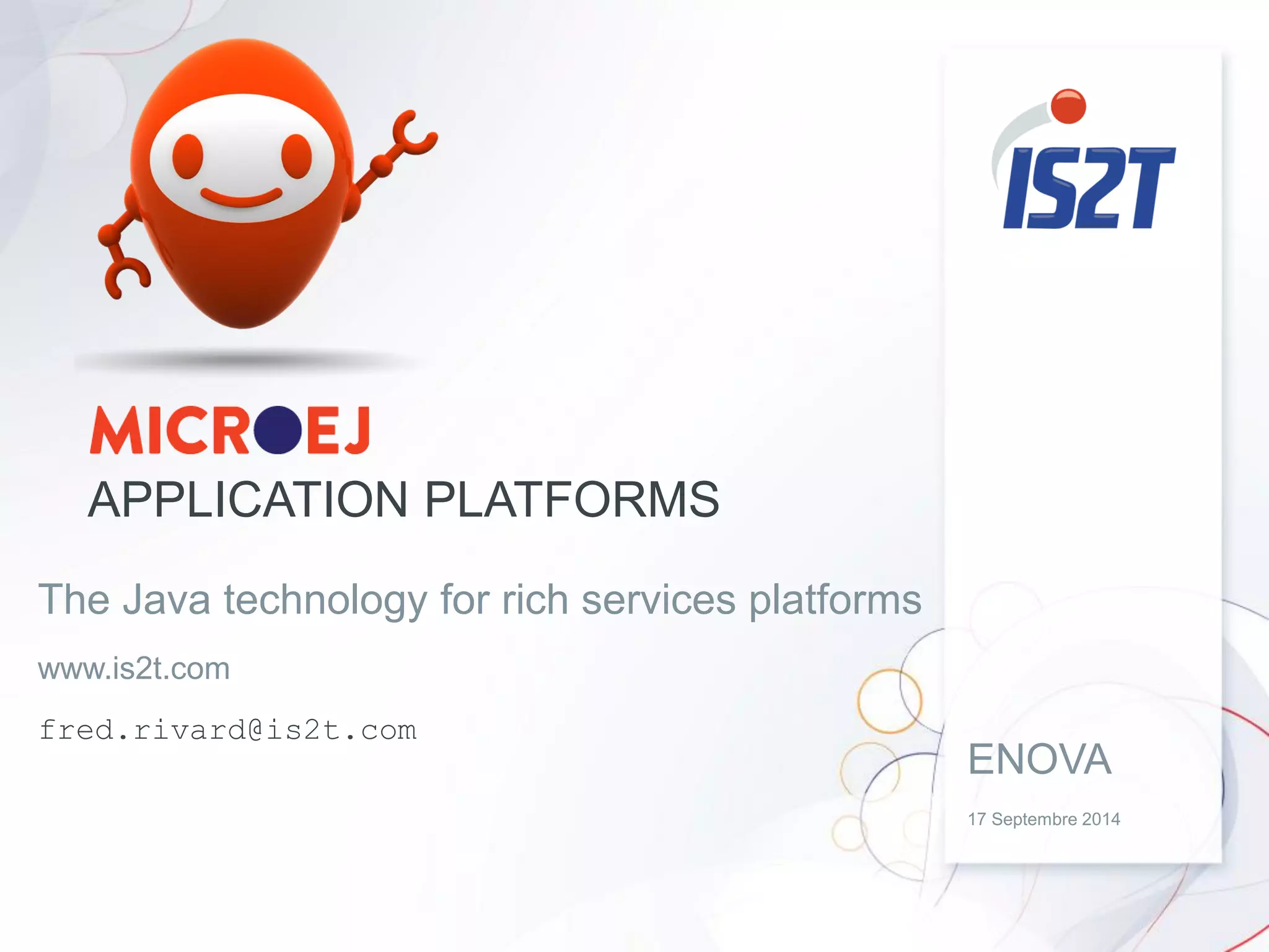 La technologie Java embarquée pour des plateformes de services riches | PPT