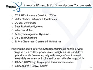 Enova systems hybrid and electric commercial vehicles | PDF