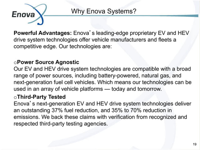 Enova systems hybrid and electric commercial vehicles | PDF