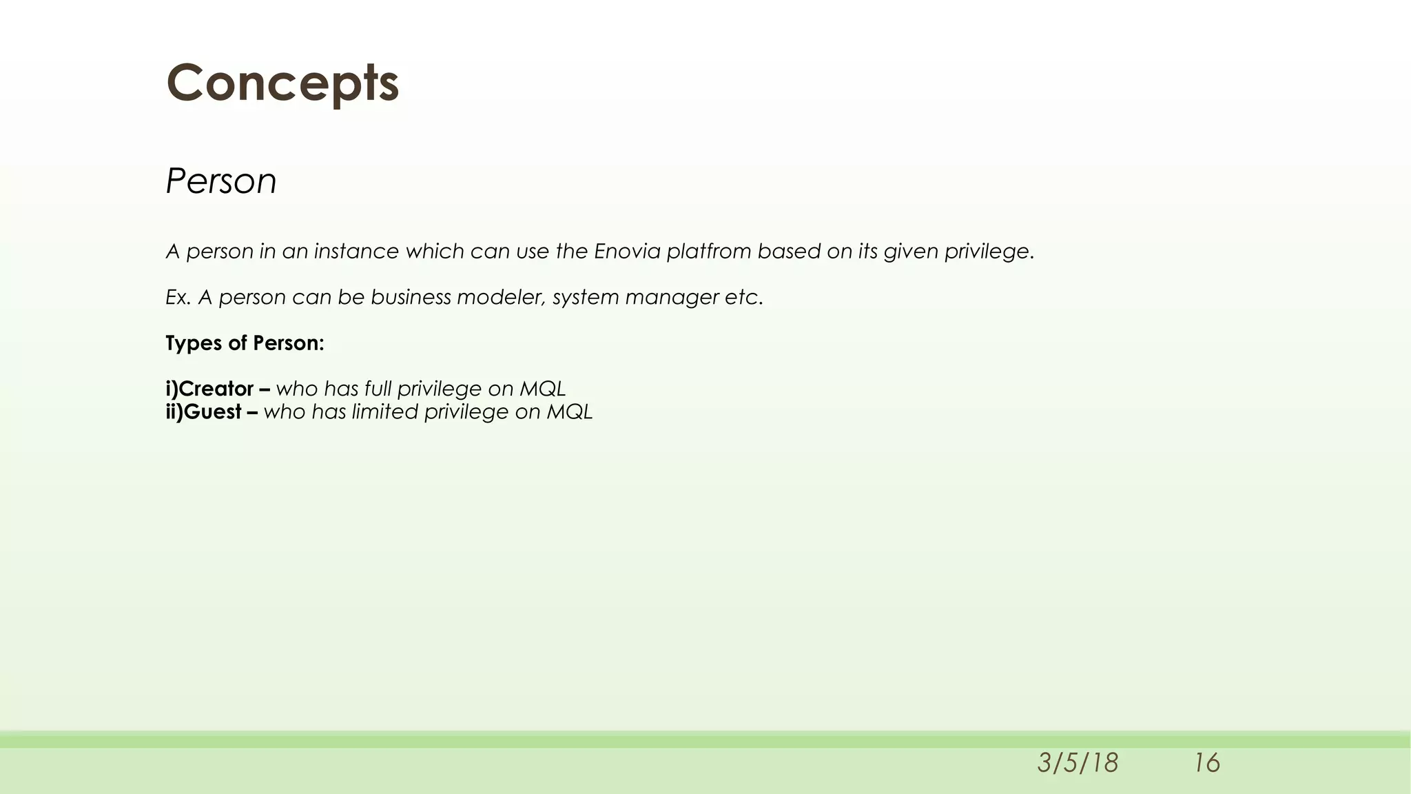 Enovia Collaboration Platform and Matrix Query Language | PPT