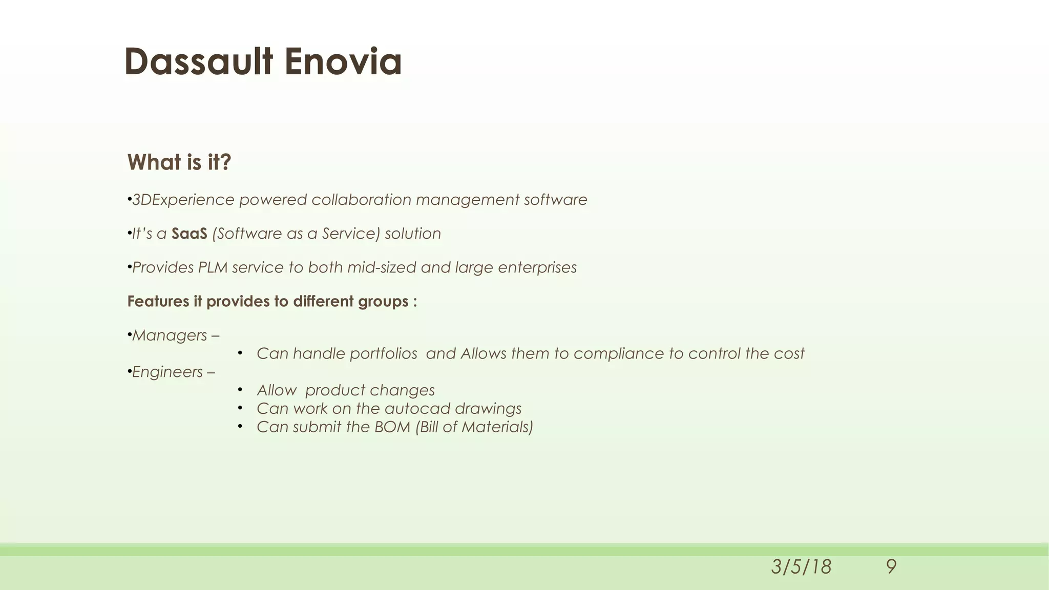 Enovia Collaboration Platform and Matrix Query Language | PPT