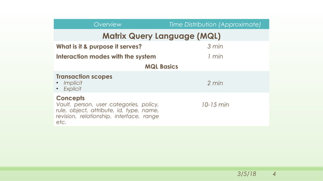 Enovia Collaboration Platform and Matrix Query Language | PPT ...