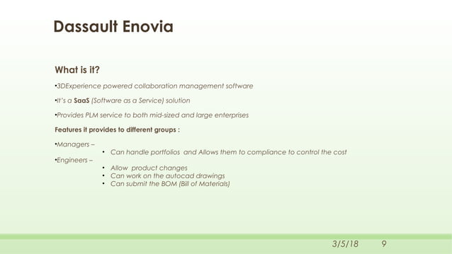 Enovia Collaboration Platform and Matrix Query Language | PPT ...