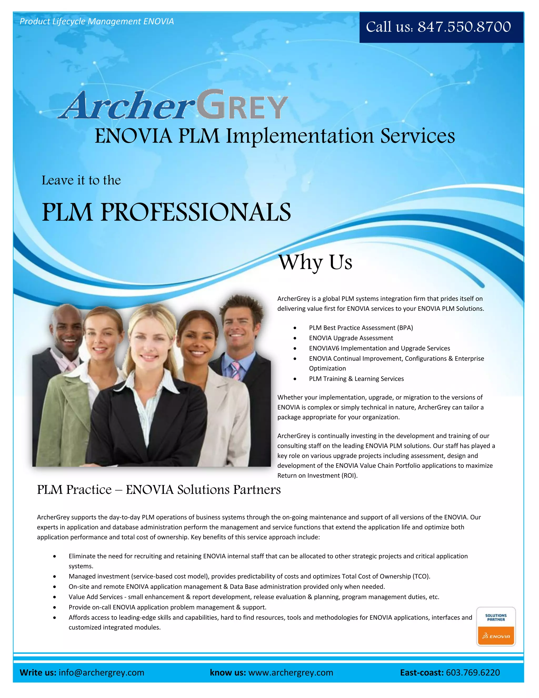 ENOVIA PLM services | PDF
