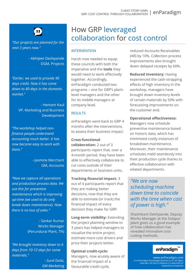 enParadigm Case Study - GRP | PDF