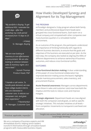 enParadigm Case Study - Vivek Ltd | PDF