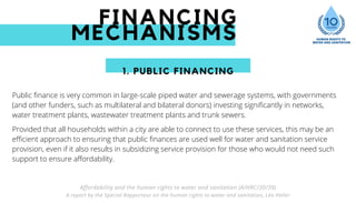 Affordability and the human rights to water and sanitation | PDF ...