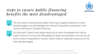 Affordability and the human rights to water and sanitation | PDF ...