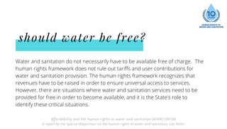 Affordability and the human rights to water and sanitation | PDF ...