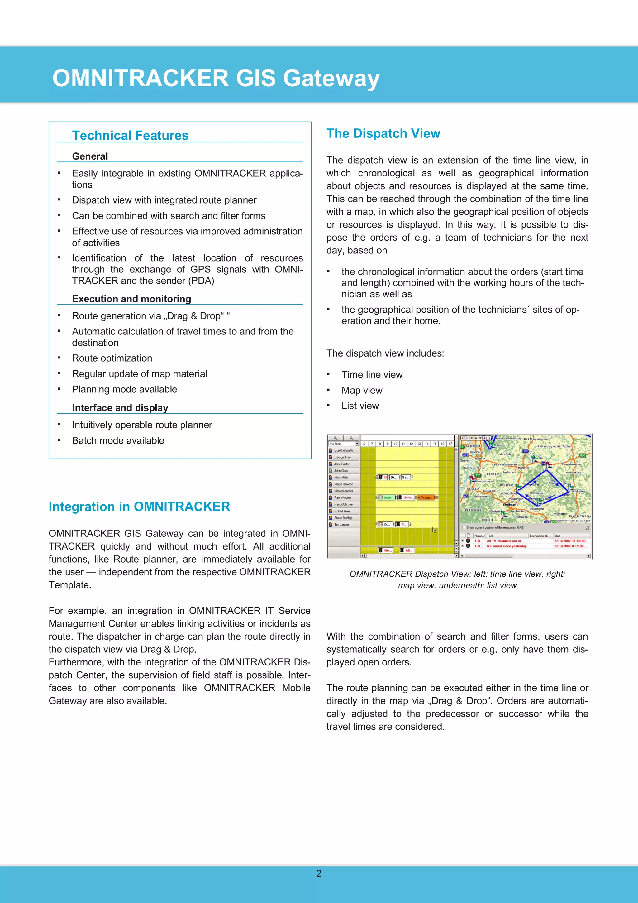 OMNITRACKER GIS Gateway | PDF | Computing | Technology & Computing