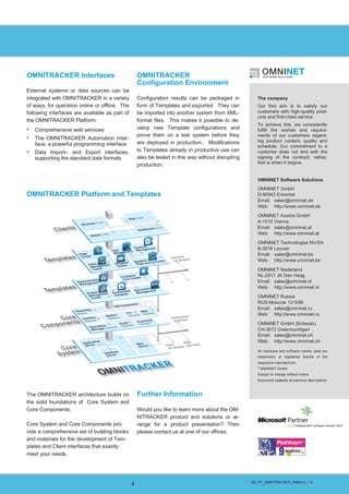 The OMNITRACKER platform | PDF