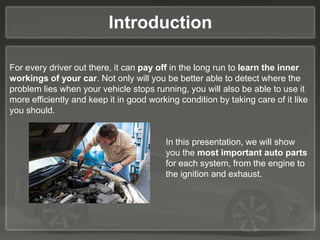 The Different Parts that Make Up Your Vehicle | PPTX