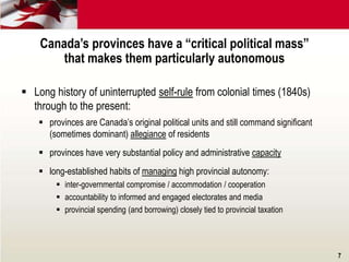 Fiscal federalism and the equalization system in Canada: Lessons for ...