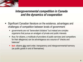 Federalism and intergovernmental relations in Canada | PPTX