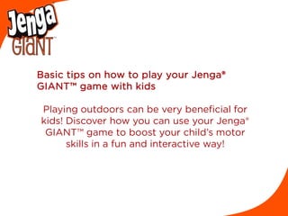 Play with the kids! Discover some tips on how to play Jenga® GIANT ...