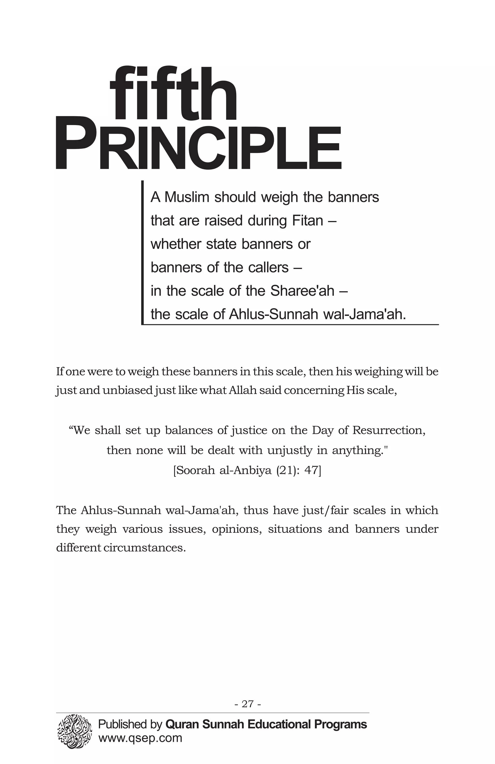 Islamic Principles for the Muslim's Attitude during Fitan | PDF