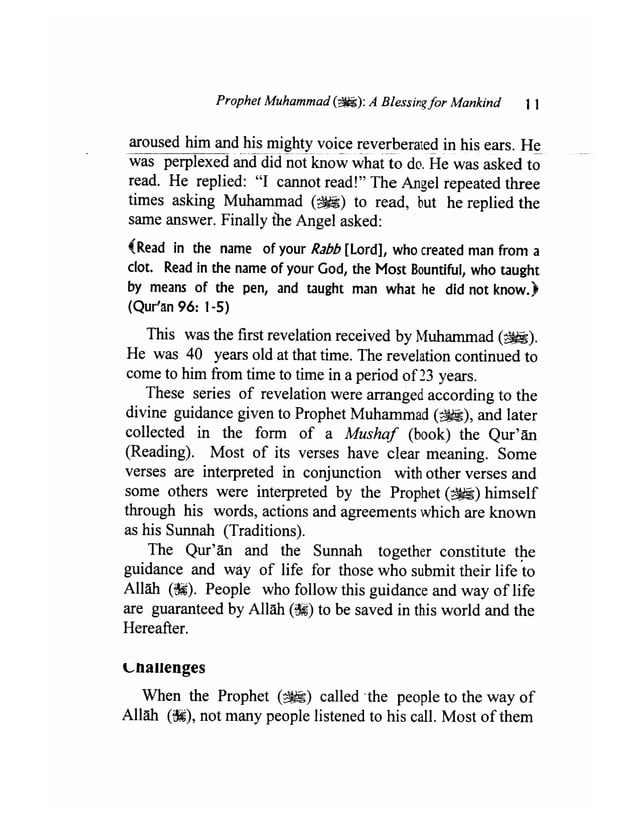 Prophet Muhammad (PBUH) A Blessing For Mankind | PDF