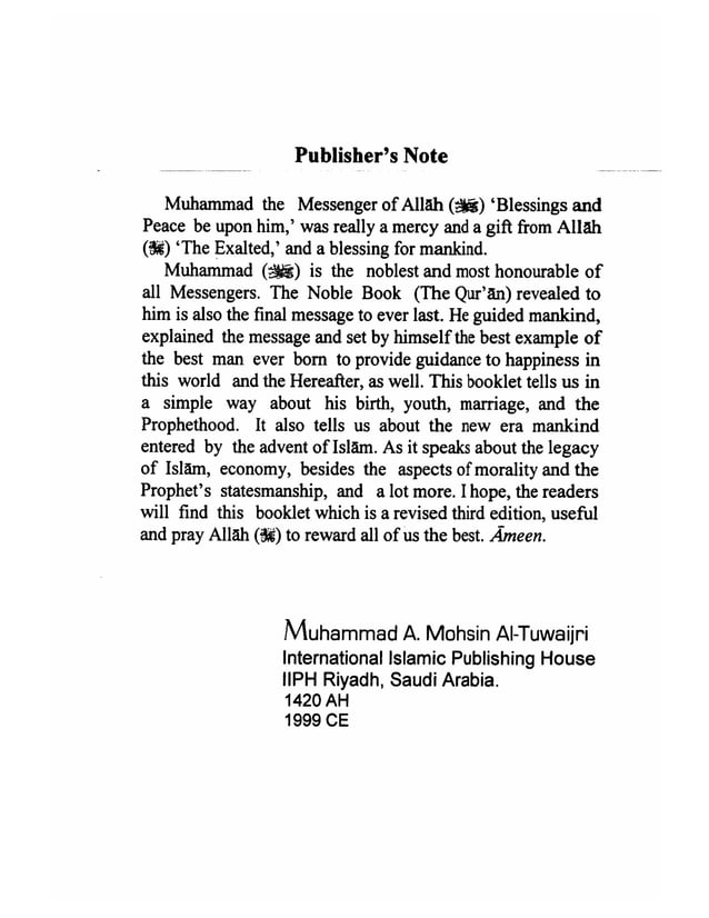 Prophet Muhammad (PBUH) A Blessing For Mankind | PDF