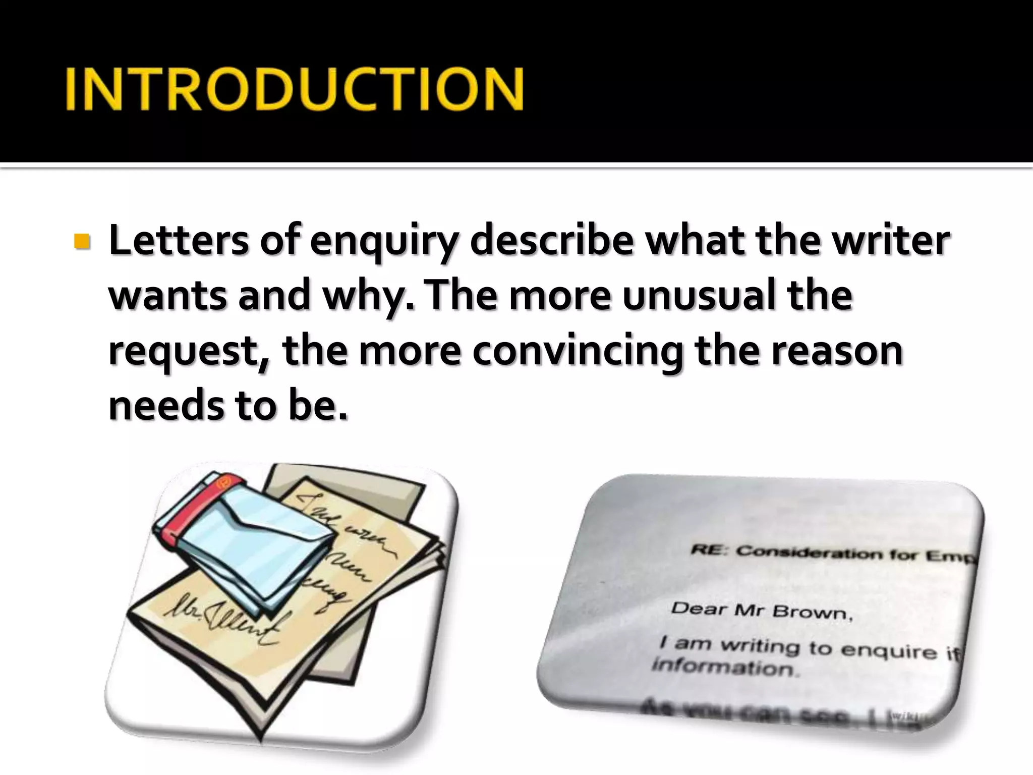 Enquiry letters ( bc ) | PPT