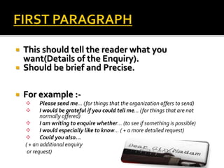 Enquiry letters ( bc ) | PPT