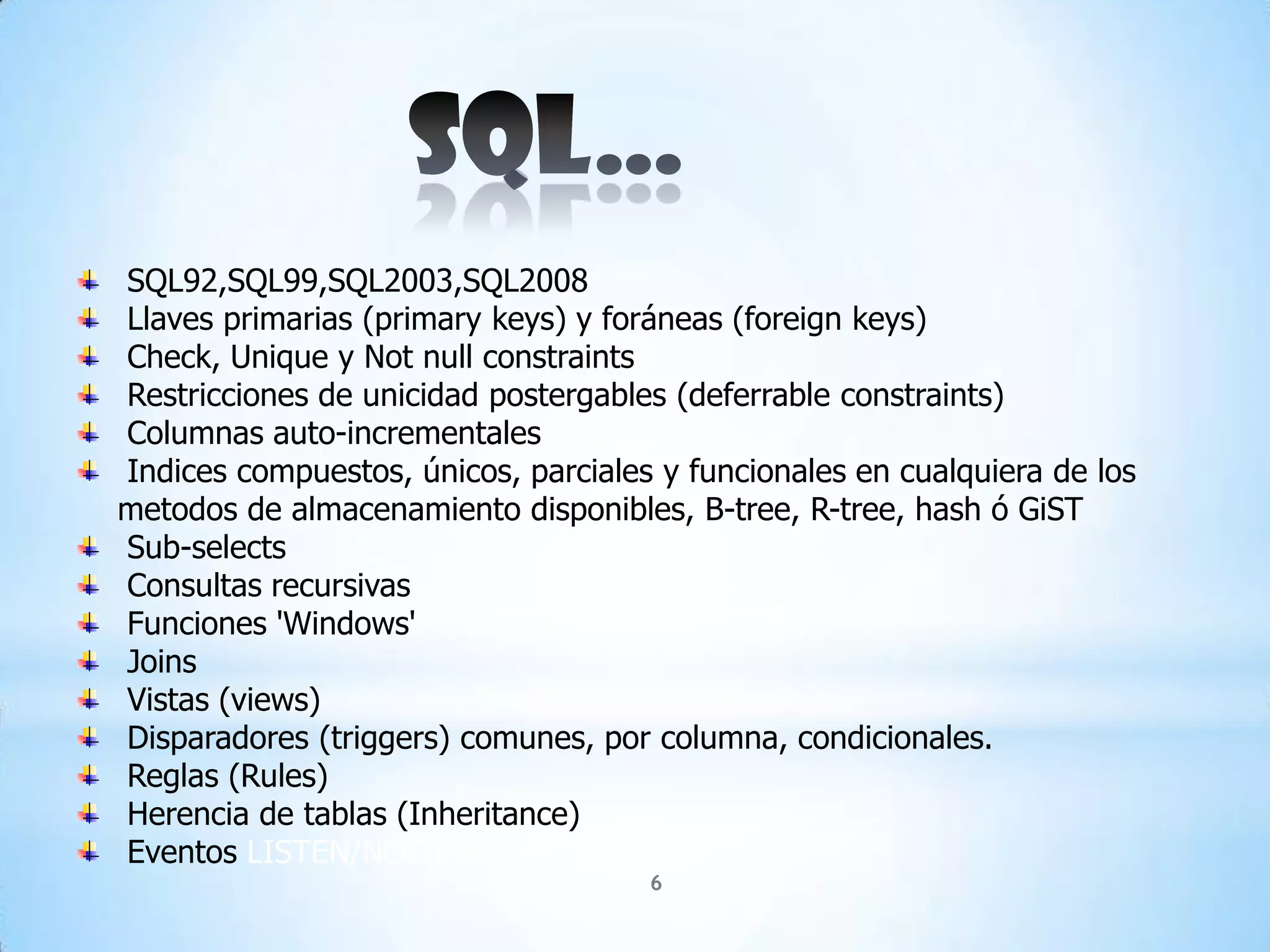 ¿En qué lenguaje esta desarrollado postgresql? | PPTX | Databases ...