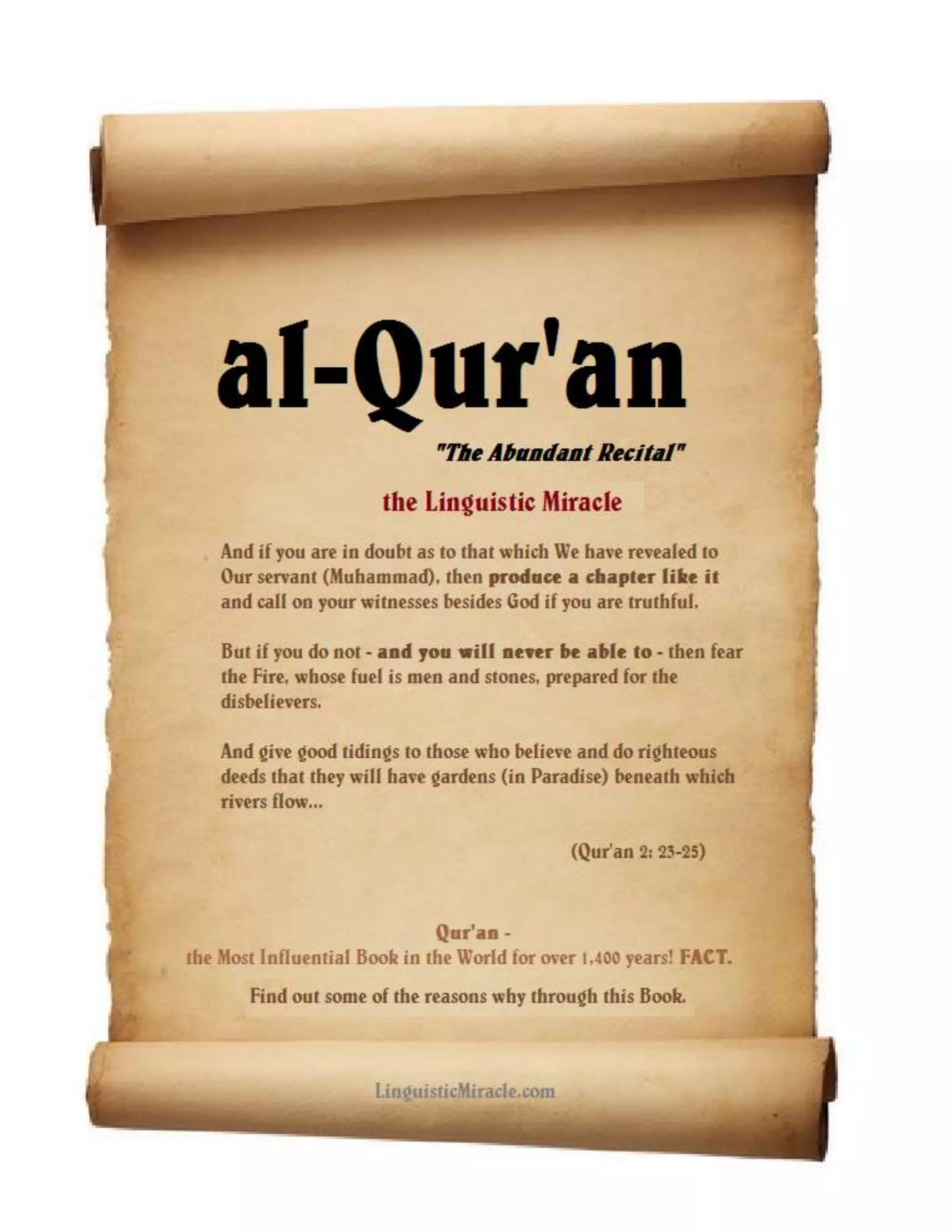 Al Qur'an the_linguistic_miracle | PDF