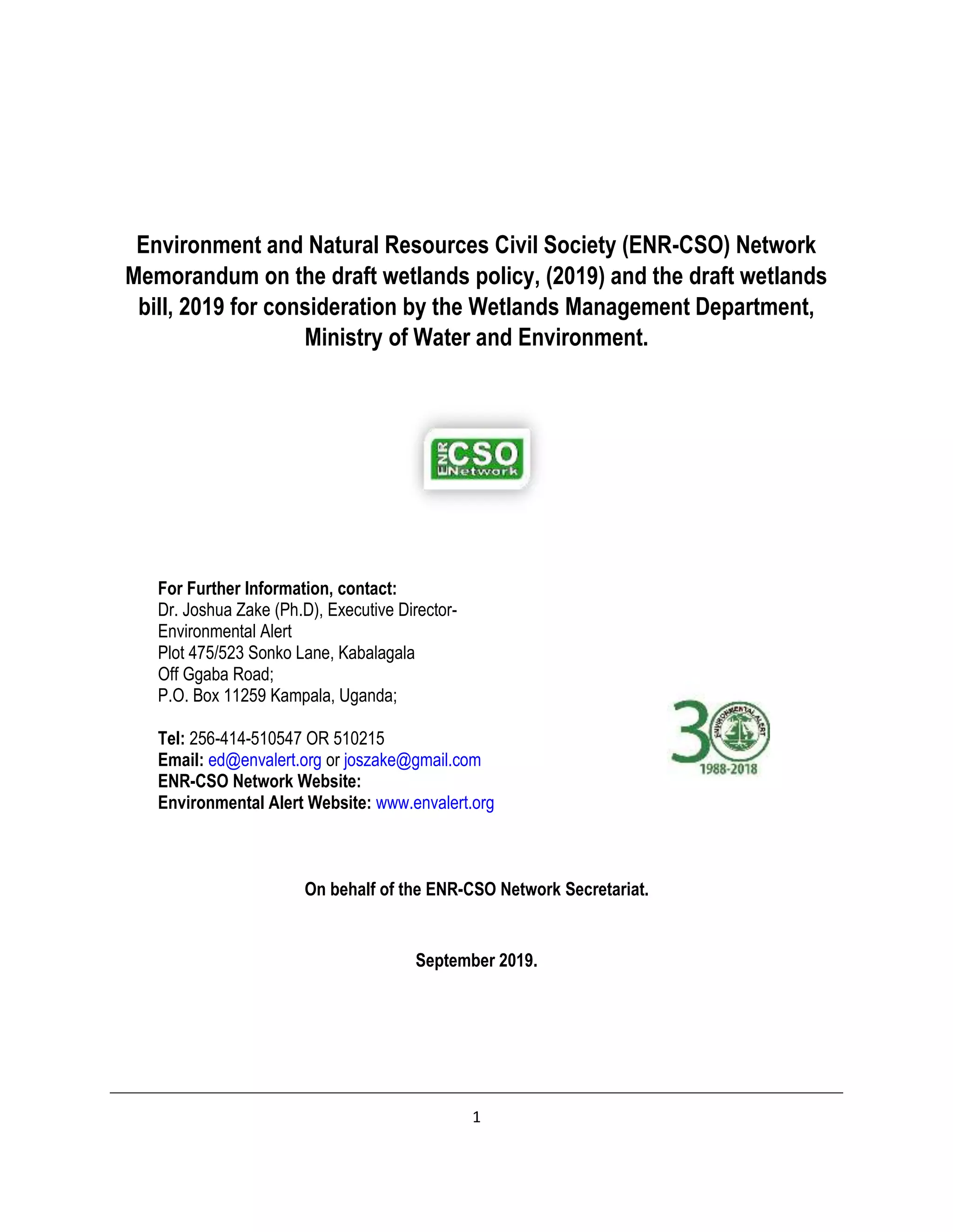 Enr cso network memo on the -draft-wetlands-policy-and draft-wetlands ...