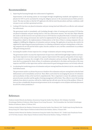 Compliance of Reclamation and Post-Mining Fund Placement in Indonesia | PDF