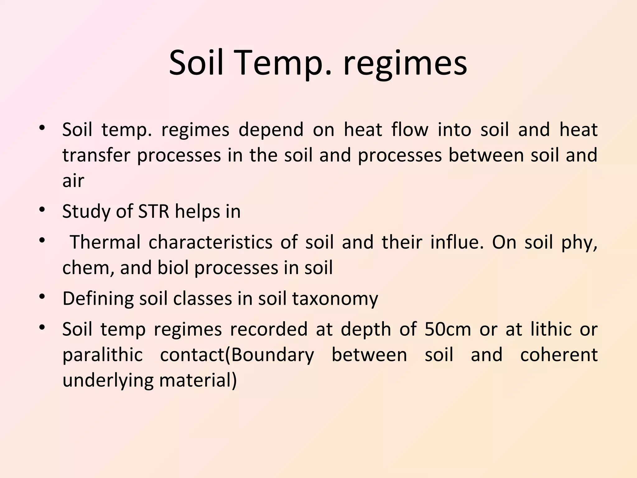 Methods of heat transfer and thermal properties of soil | PPT