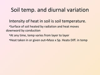 Methods of heat transfer and thermal properties of soil | PPT