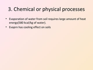 Methods of heat transfer and thermal properties of soil | PPT