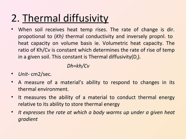 Methods of heat transfer and thermal properties of soil | PPT | Weather ...